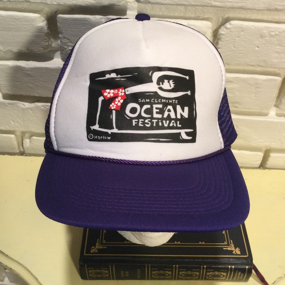 OTTO | Accessories | San Clemente Ocean Festival Purple Trucker Surfer ...